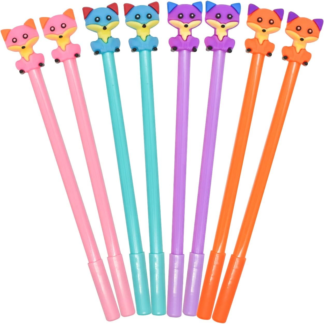 Amazon.com: Lopenle 12PCS Kawaii Fox Pens Novelty Animal Gel Pen Foxes ...