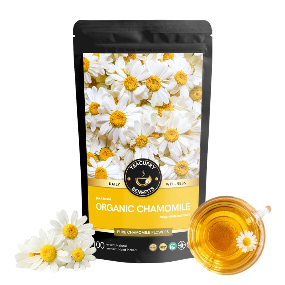 TEACURRY Organic Chamomile Flower Tea (50 Grams, 100 Grams) - Detox Tea ...