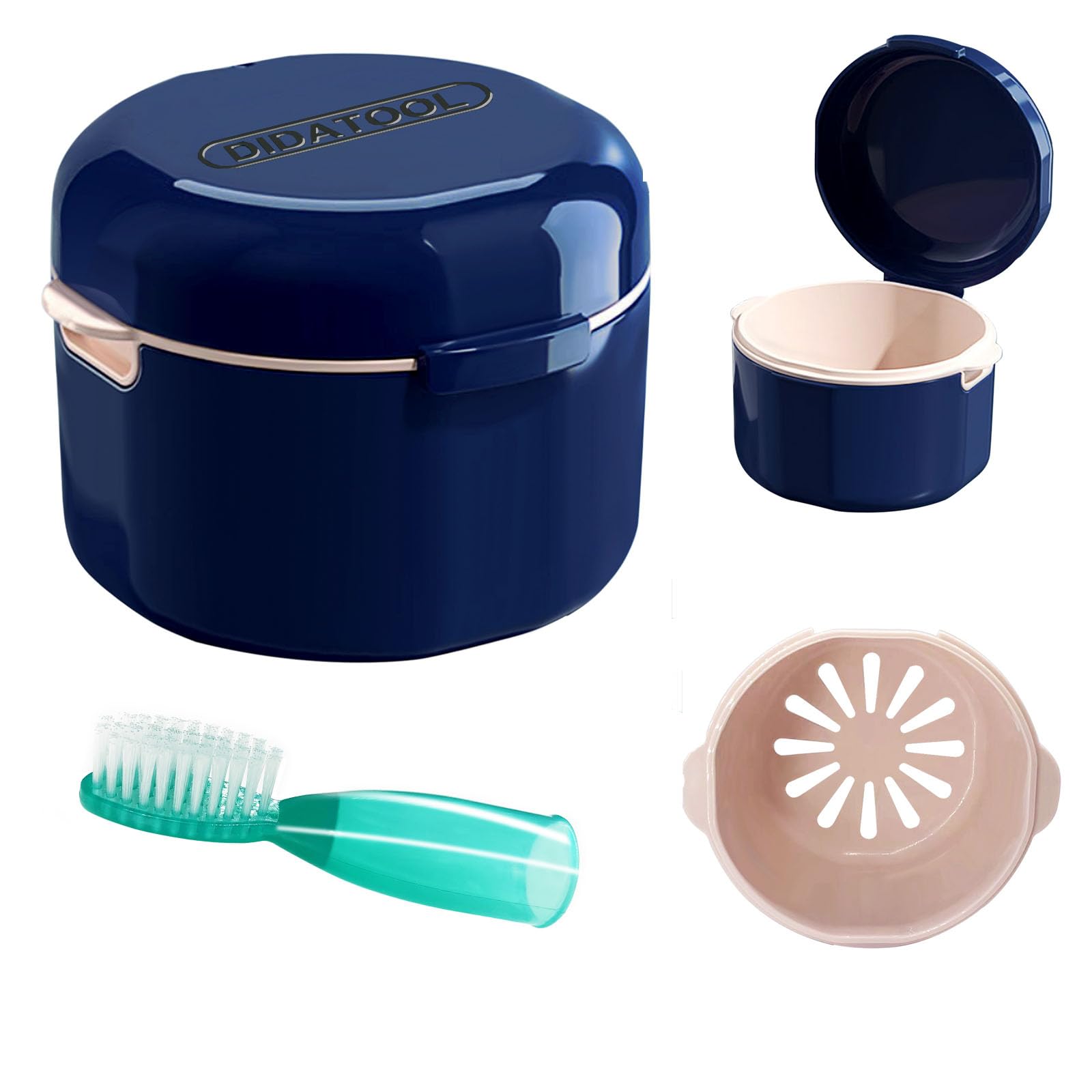 DIDATOOL Denture Cup, Denture Bath, Denture Cups for Soaking Dentures ...