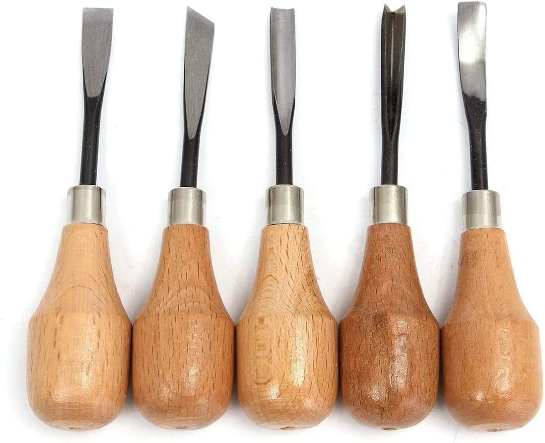Power Grip Carving Chisels Sets, Five Piece Set by MIKISYO (Japan ...