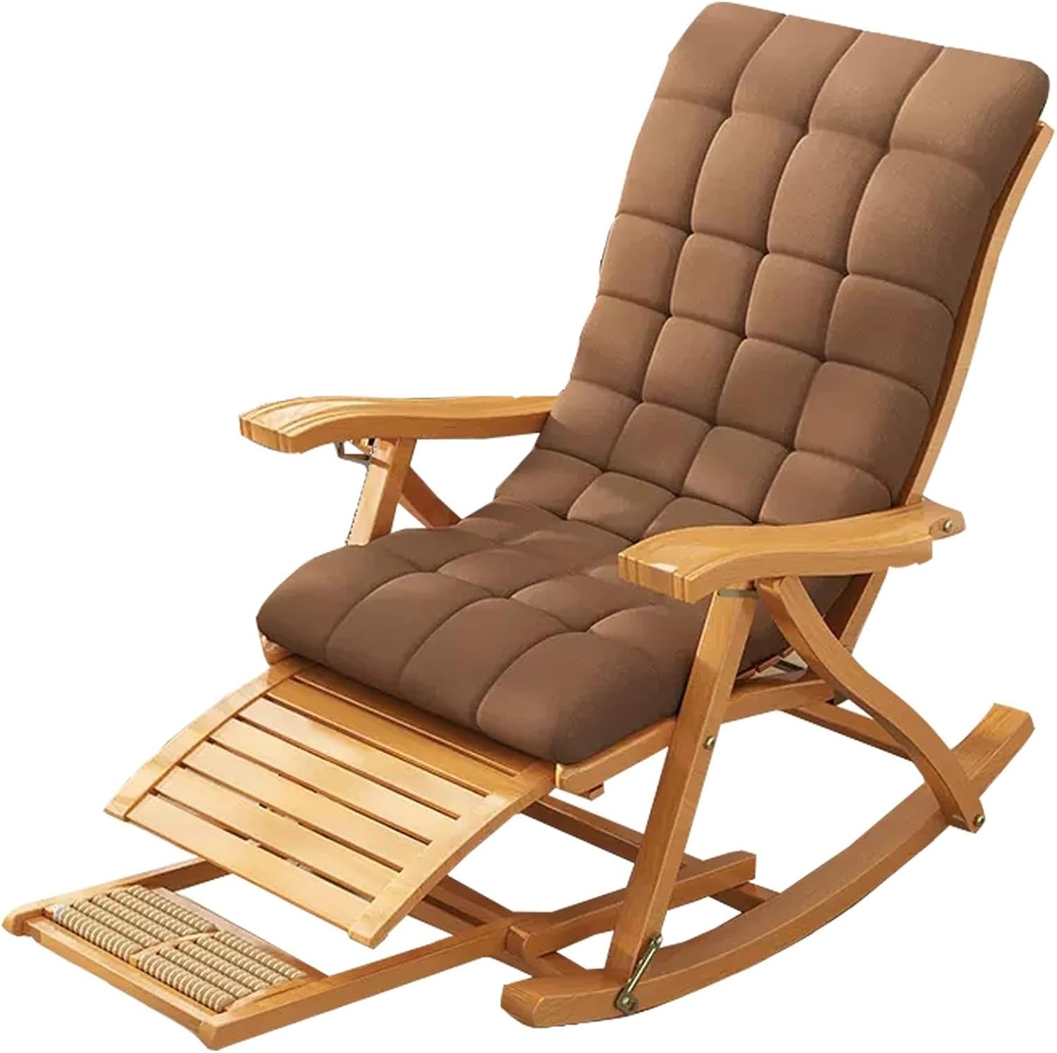 Amazon.com : Bamboo Chaise Lounge Garden Folding Reclining Chair ...