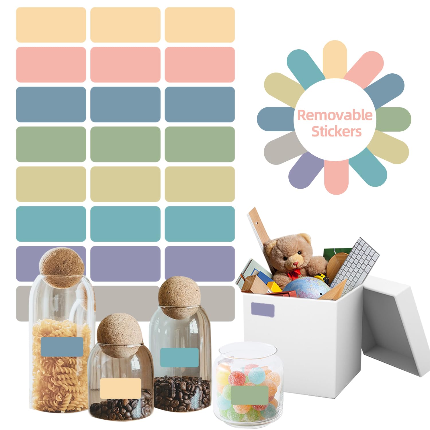 Amazon.com : STARLIBOO Removable Freezer Labels, 1x2 Inch Color Coding ...