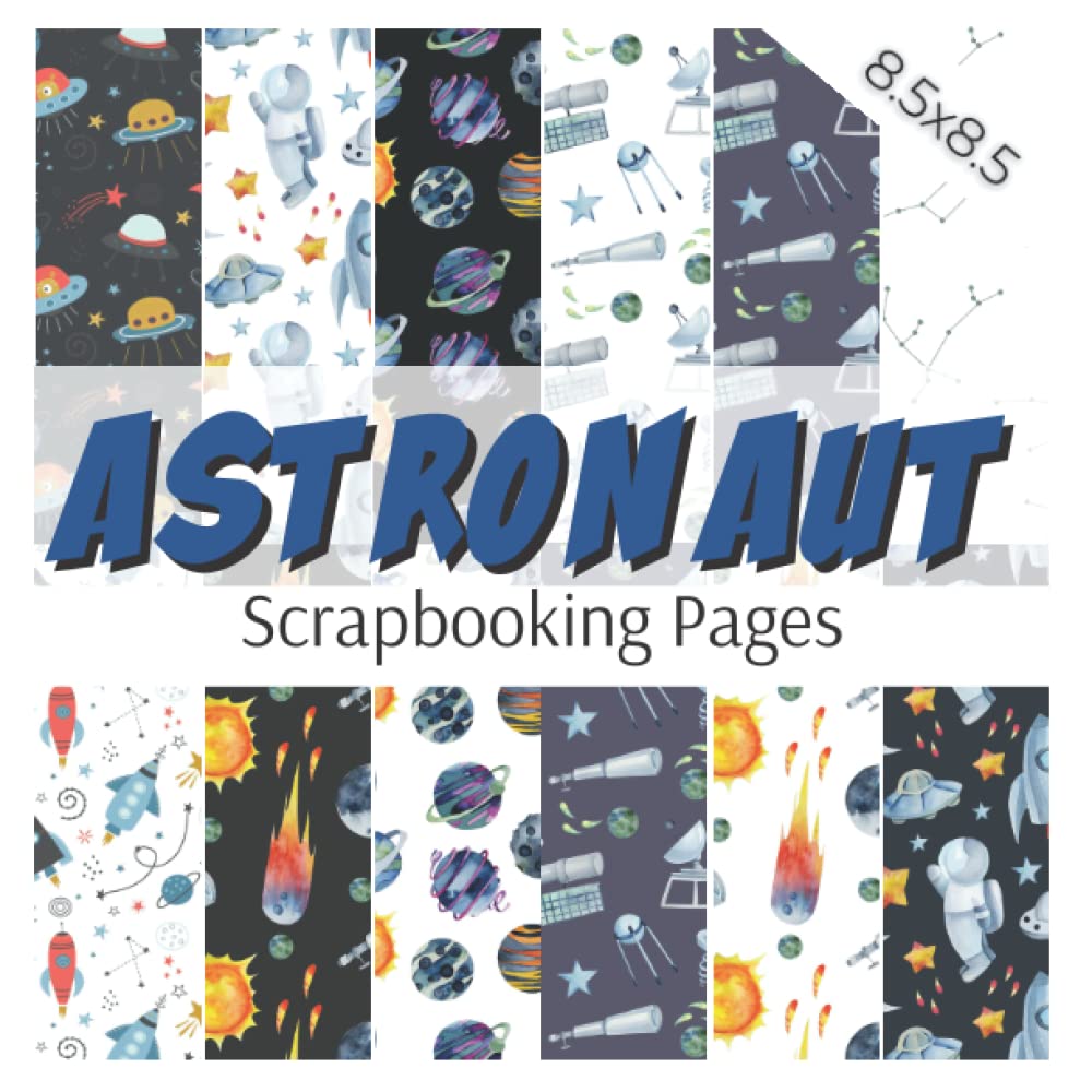 ASTRONAUT: Scrapbooking paper | Outer space decorative papers set for ...