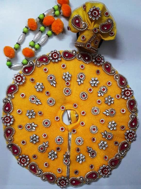 Laddu Gopal Ji/Krishna Ji/Thakur Ji/Kanha Ji Heavy Designer Stone Work ...