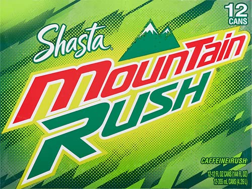 Amazon.com : Shasta 12 Piece Pack Soda Soft Drinks, MOUNTN RUSH ...