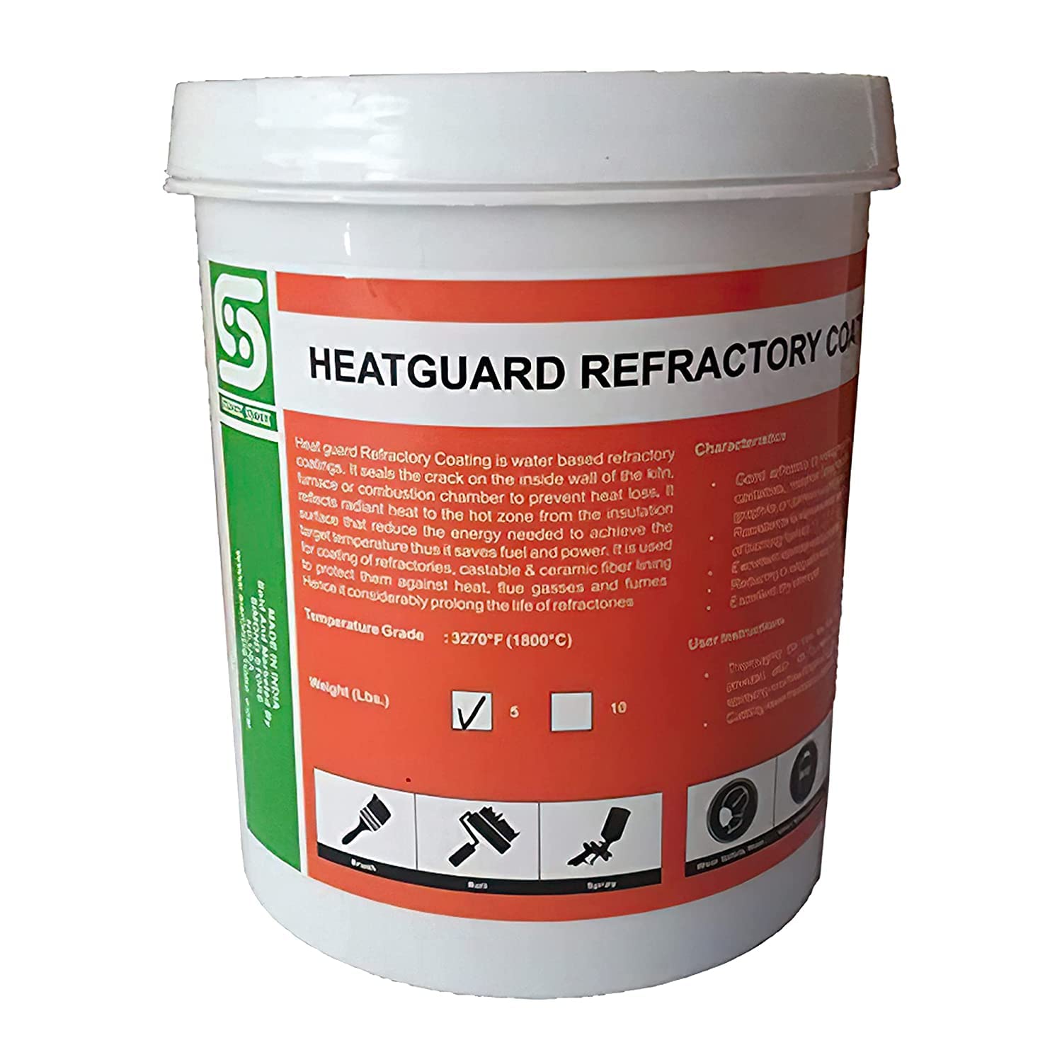 Buy 5 lbs. Refractory Coating Heat-Guard for Ceramic Fiber Insulation ...