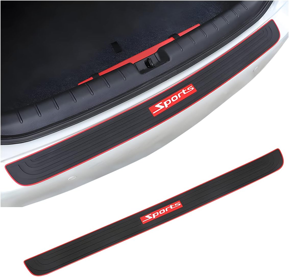 Rear Bumper Guard Protector for Car, Universal Black Rubber Scratch ...