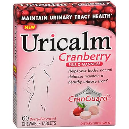 Amazon.com: Uricalm Cranberry, Daily Dietary Supplement Chewable with D ...