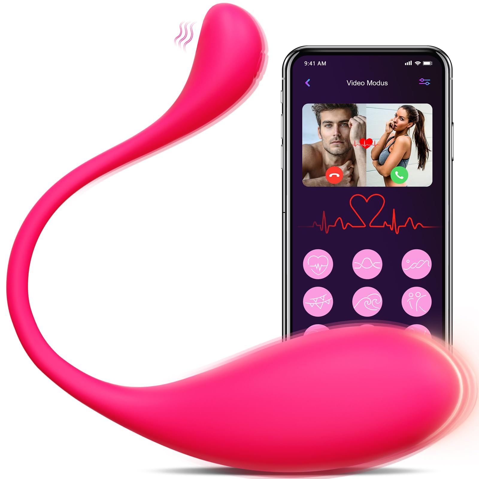 FIDECH Remote Control Vibrator for Women＆Couple Pleasure, Wearable Long Distance Vibrator with 9 ...