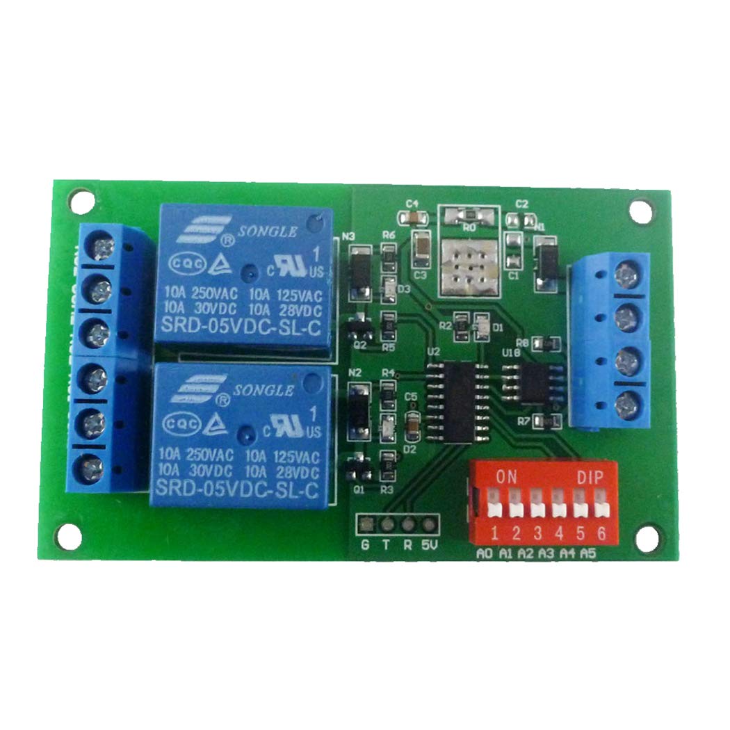 Buy Eletechsup DC 5V 2 Channels RS485 Relay Board UART Serial Port ...