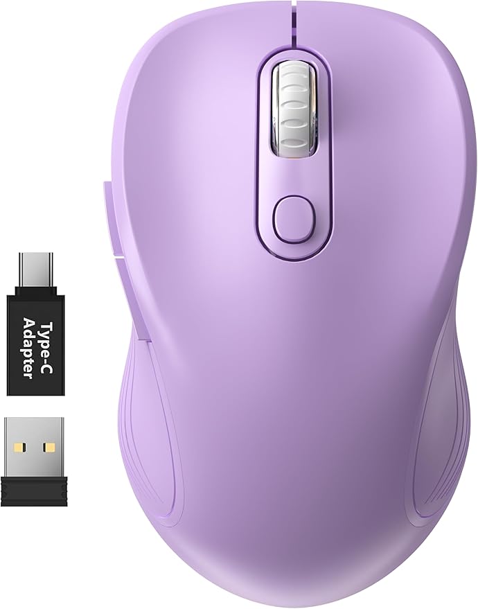 Amazon.com: WisFox 2.4G Wireless Mouse for Laptop, Ergonomic Computer ...
