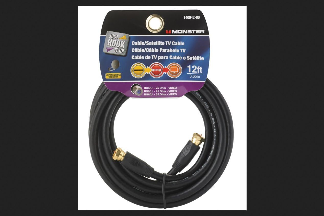 Amazon.com: Monster Cable Video Coaxial Cable Digital 75 Ohm 12 ...