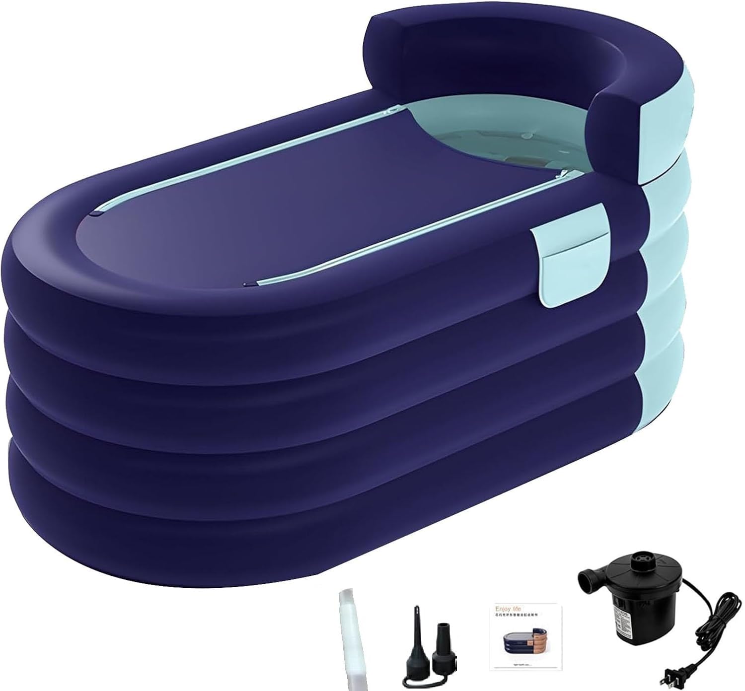 VPGS Inflatable Adult Bathtub, Foldable Portable Durable Soaking Bath ...