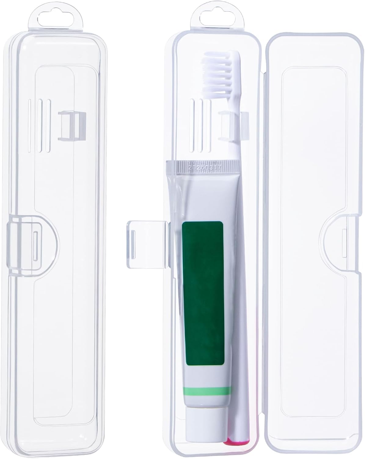 Amazon.com: Gamdee Toothbrush Travel Case 2 Pack, Clear Toothbrush Case ...