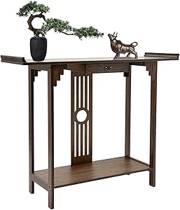 Amazon.com: RocoReny Entryway Table, Walnut Bamboo Japanese Style ...