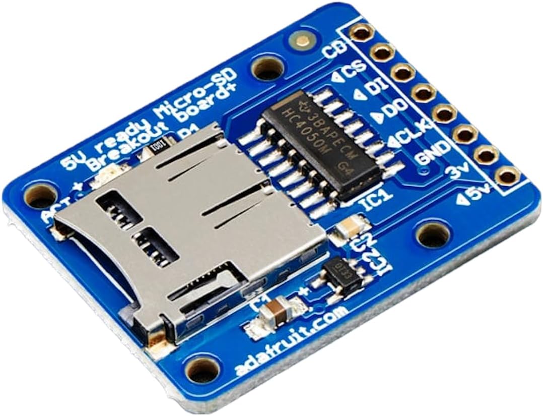 Amazon.com: Adafruit MicroSD Card Breakout Board+ [ADA254] : Electronics