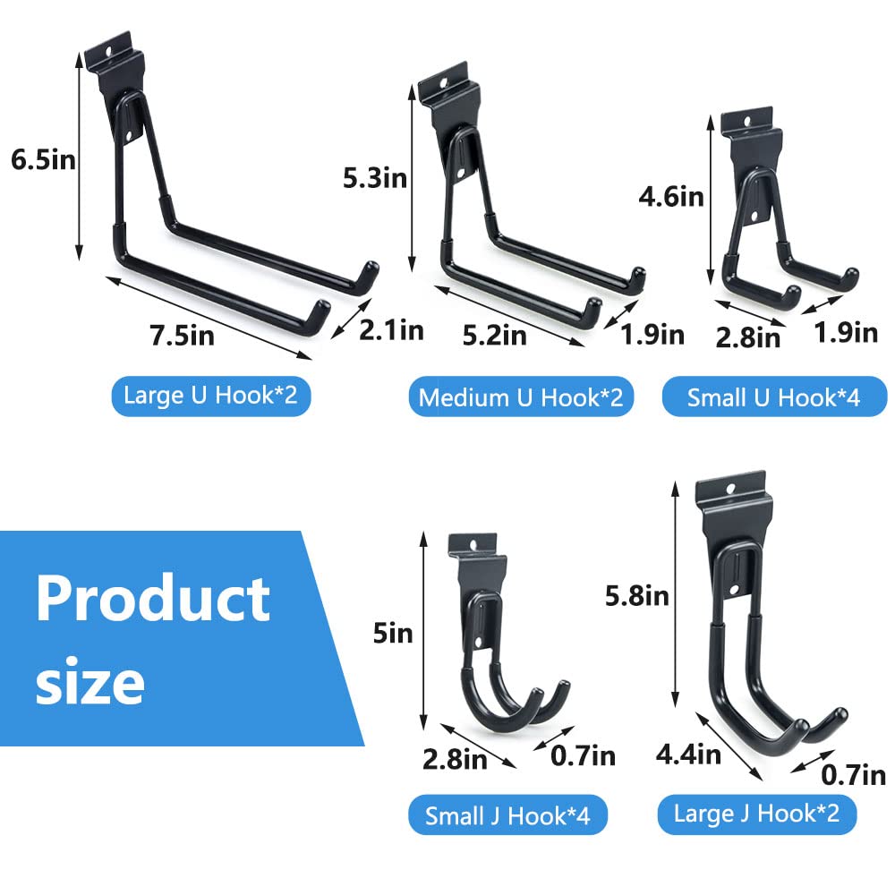 Dobures Slatwall Hooks Garage Hooks, SlatWall Accessories, Multi Size ...