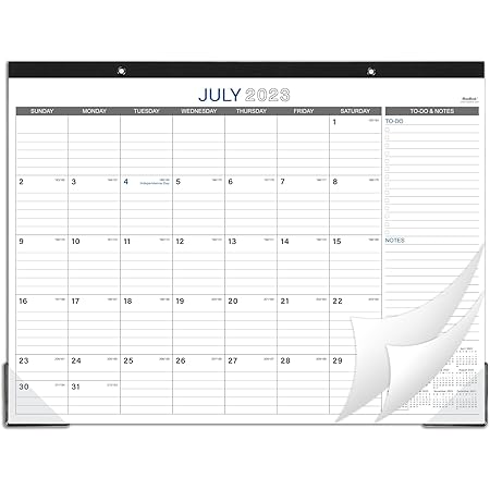 Amazon.com : Desk Calendar 2023-2024 - 18 Monthly Desk/Wall Calendar ...