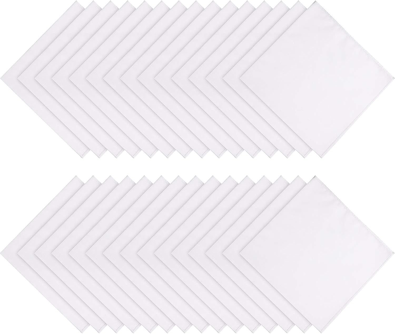 30 Pack Women White Soft Handkerchief Ladies Hankies DIY Wedding ...