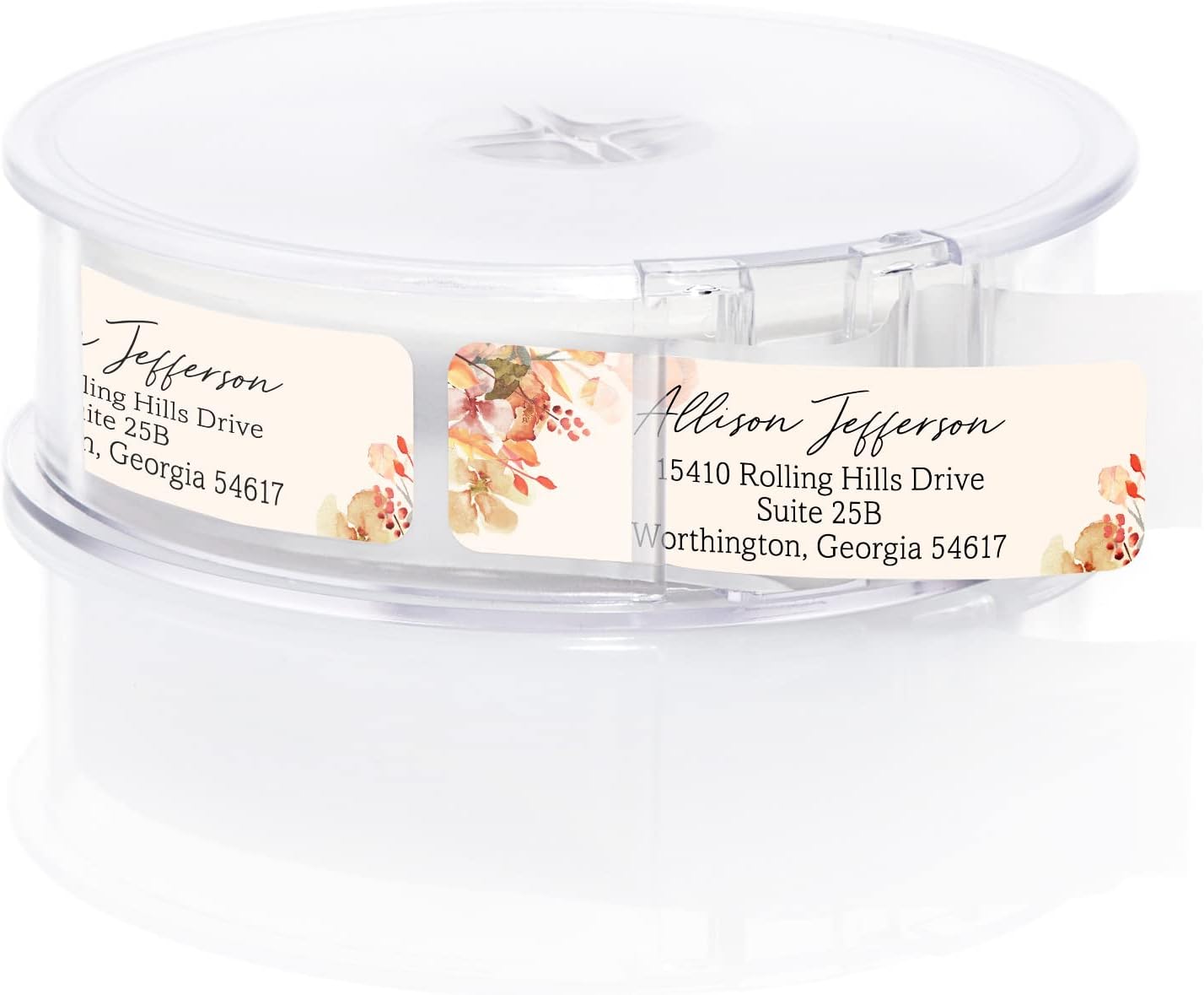 Amazon.com: Rust Orange Floral Rolled Address Labels / 250 Personalized ...