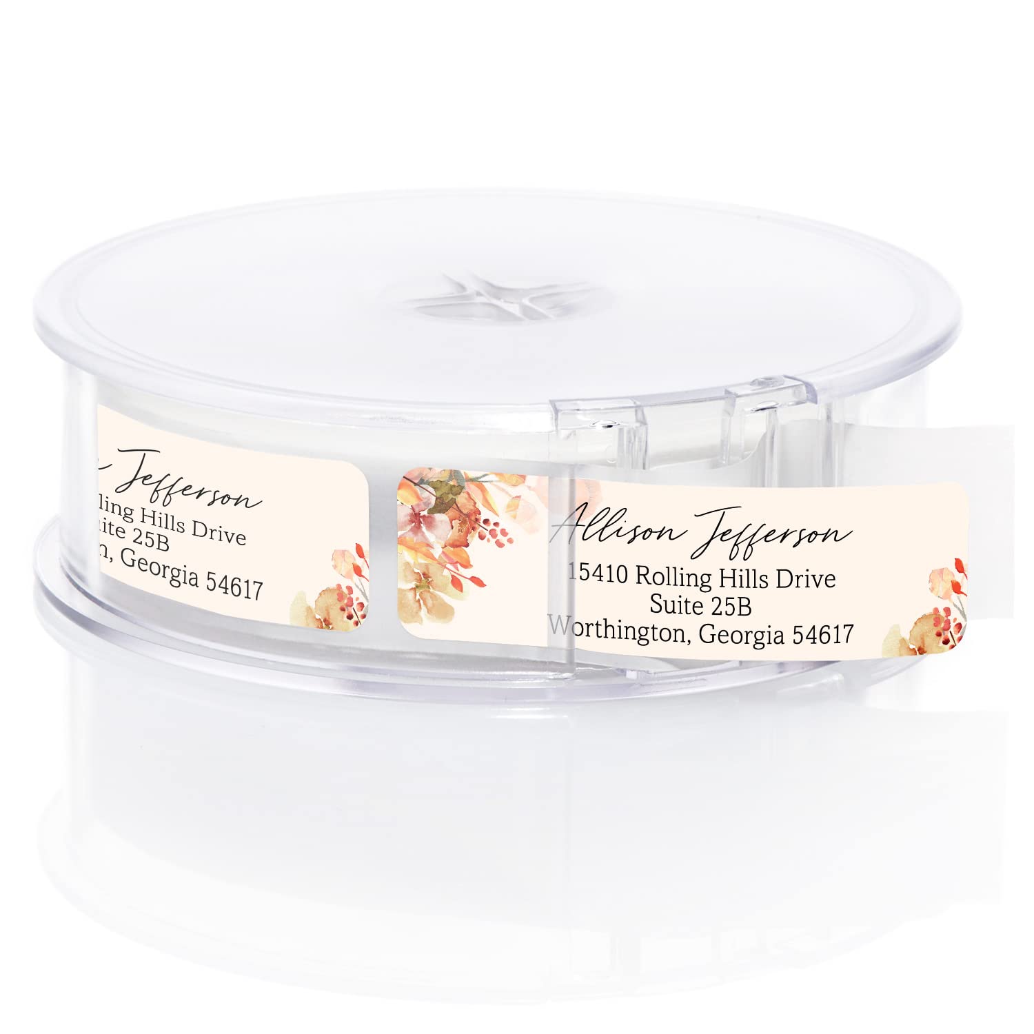 Amazon.com: Rust Orange Floral Rolled Address Labels / 250 Personalized ...