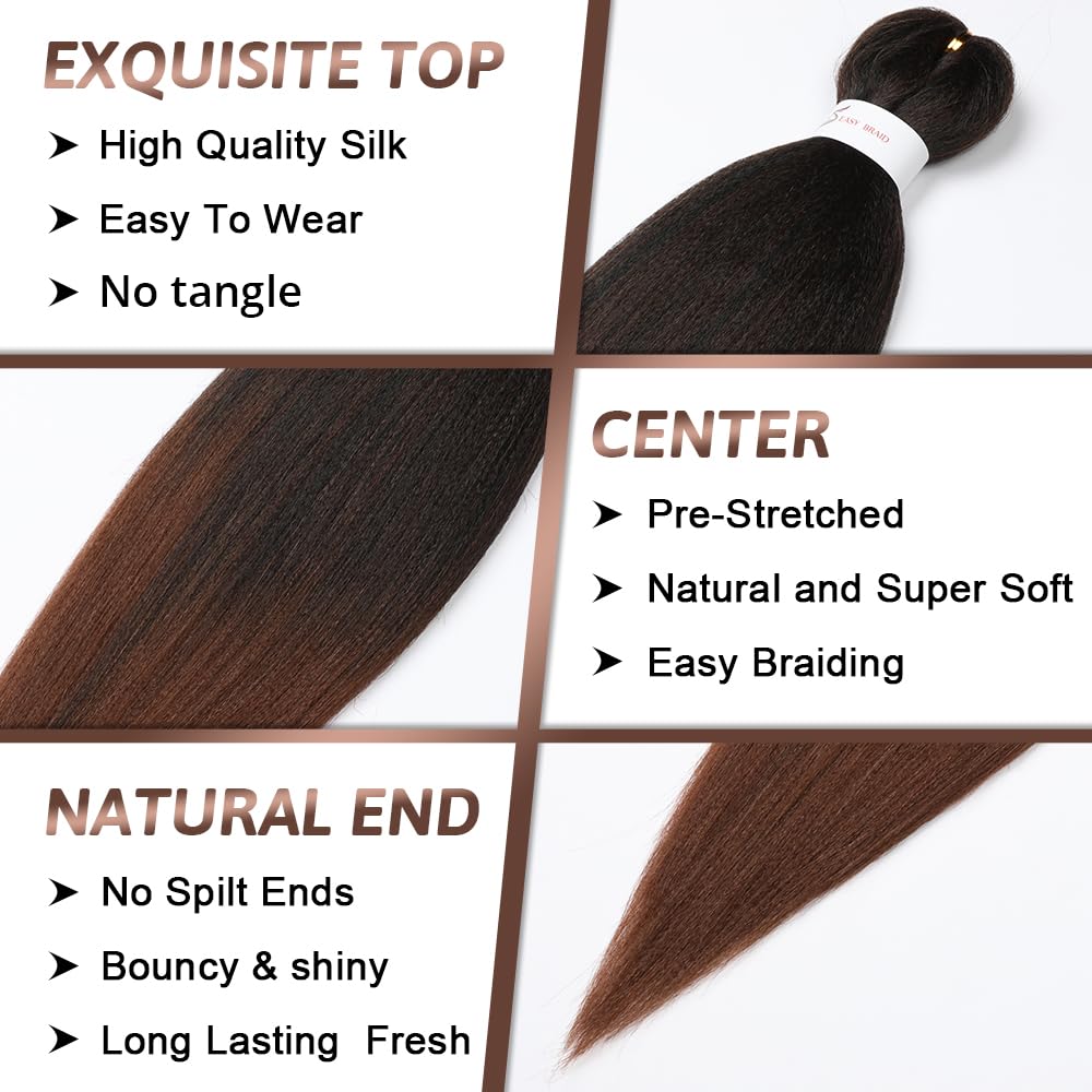 Snapklik.com : Braiding Hair Pre Stretched 32 Inch Ombre Braiding Hair ...