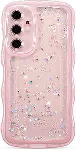 Amazon.com: ZTOFERA for Samsung Galaxy S23 FE 5G Case 6.4",Cute Curly Wave Case with Star ...