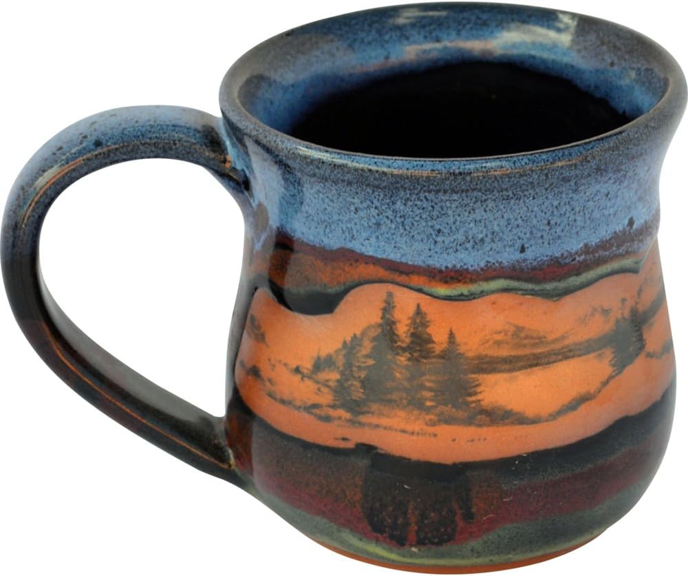Amazon.com | ALWAYS AZUL POTTERY Wild Horses Mug in Seamist Glaze ...