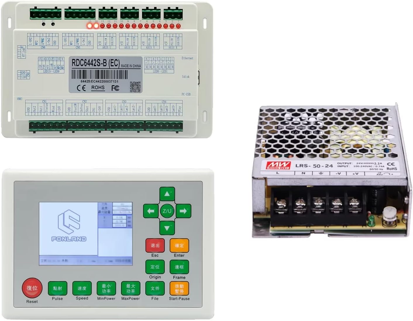 Amazon.com: FONLAND Ruida DSP Laser Controller RDC6442G with Switch ...