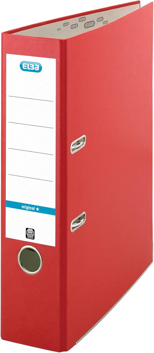 Elba, A4 Lever Arch Files, Red, 1 Folder, 100202218 : Amazon.co.uk ...
