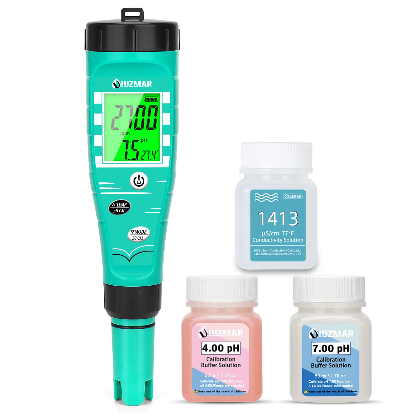 Snapklik.com : UIUZMAR pH Meter For Hydroponics EC pH Monitor pH Ppm ...