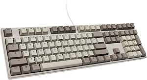 Ducky Origin Vintage Partial Hot-Swappable Mechanical Keyboard, Cherry MX Blue Switches, Double ...
