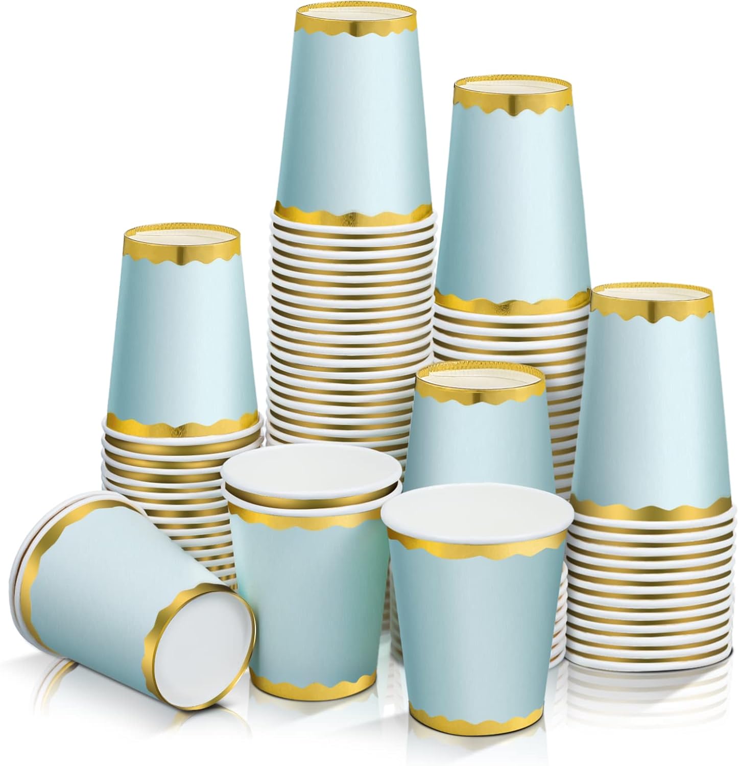 Amazon.com: Funtery 100 Count Paper Cups Disposable Baby Shower Cups ...