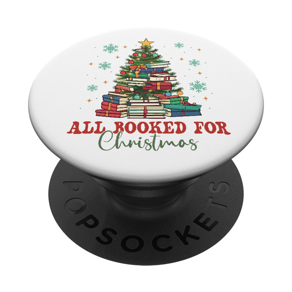 Amazon.com: All Booked For Christmas Book Tree Cute Bookish PopSockets ...