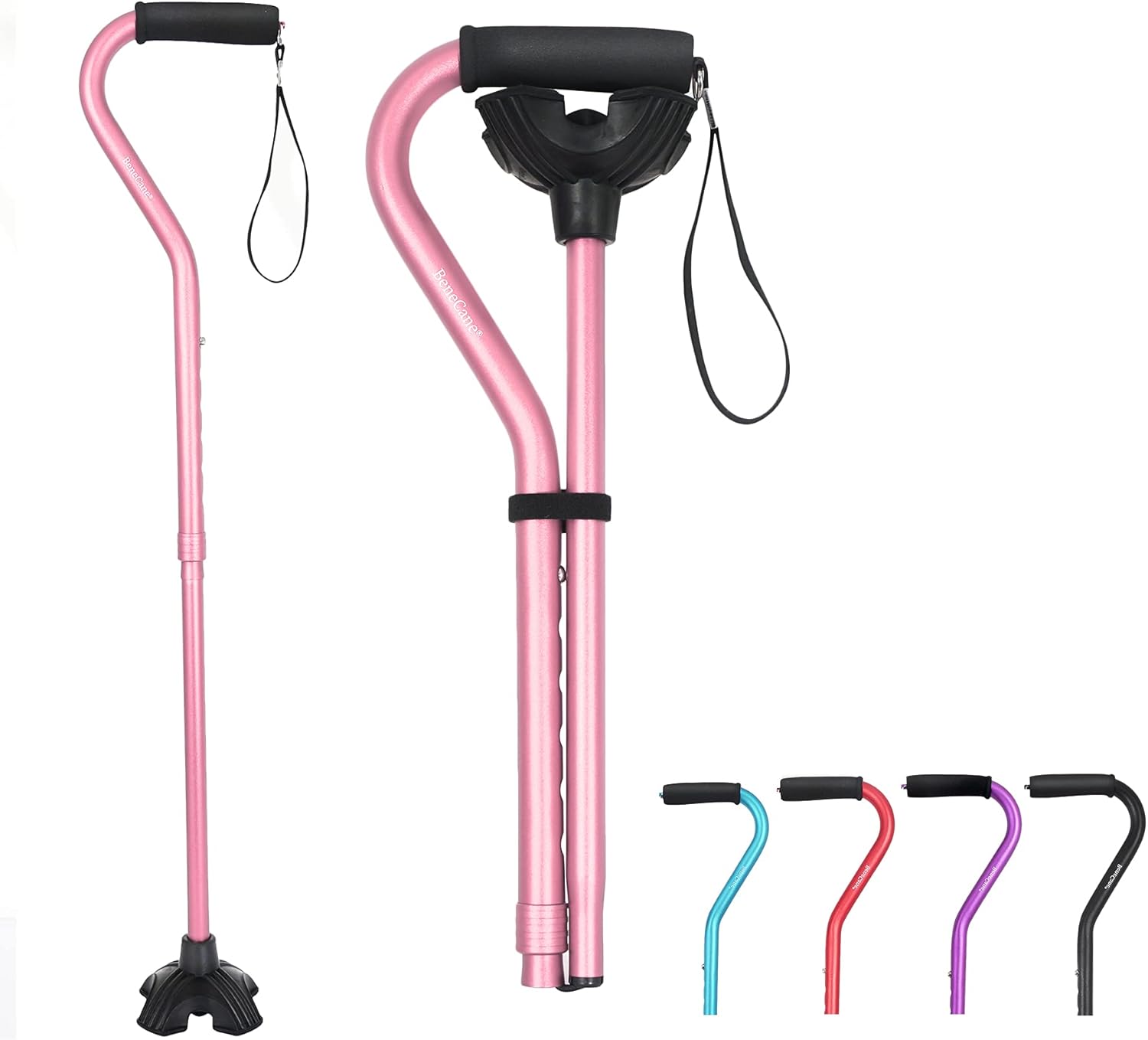 BeneCane Walking Cane Adjustable Cane with Offset Soft Cushioned Handle ...