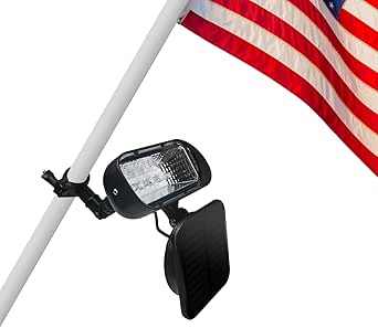Amazon.com: enrybia Solar Flag Light 2 in 1 Flagpole Solar Light Fits 1 ...