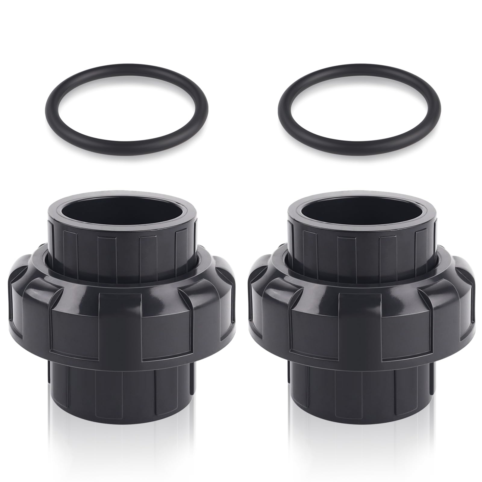 Amazon.com: 2PCS PVC Union Coupling Pipe Fitting, 1-1/2 Inch PVC Slip ...