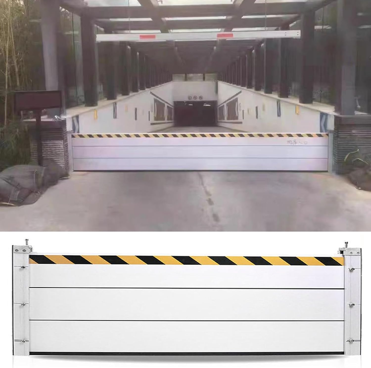 Amazon.com: Driveway Parking Lot Flood Prevention Barrier Detachable ...