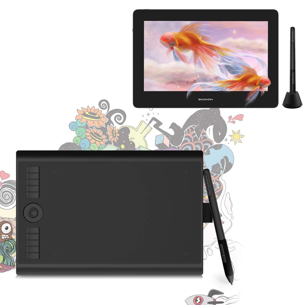 Amazon.com: GAOMON Tableta de dibujo gráfico M10K PRO y monitor de ...