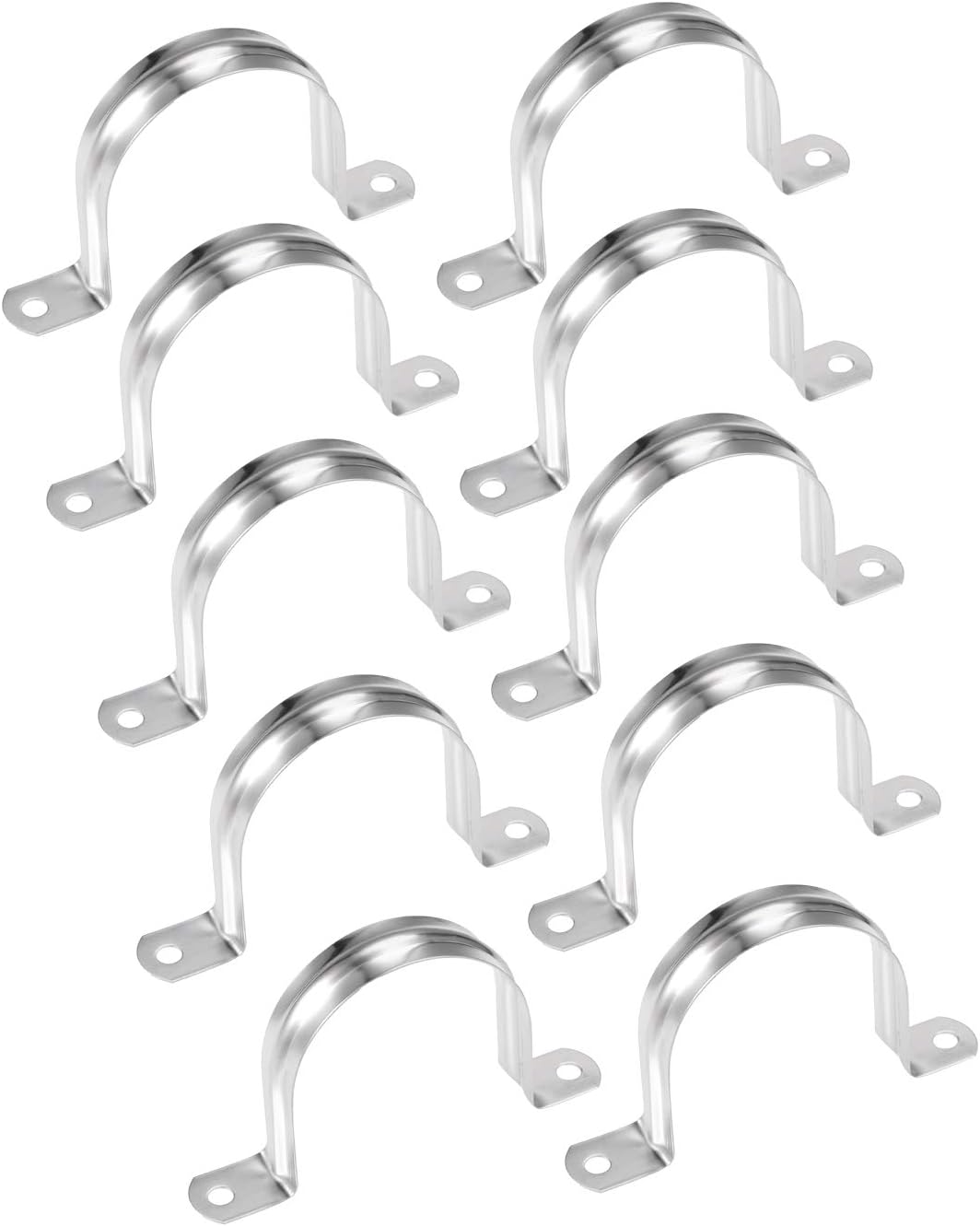 Stainless Steel Pipe Clips,Two Hole Tube Strap Tension Clips U-Tube ...