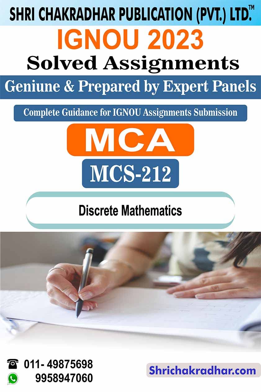 Buy IGNOU MCS 212 Solved Assignment 2023 Discrete Mathematics IGNOU ...