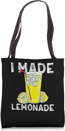 Amazon.com: I Made Lemonade | Summer Time | Lemon Drink Tote Bag ...