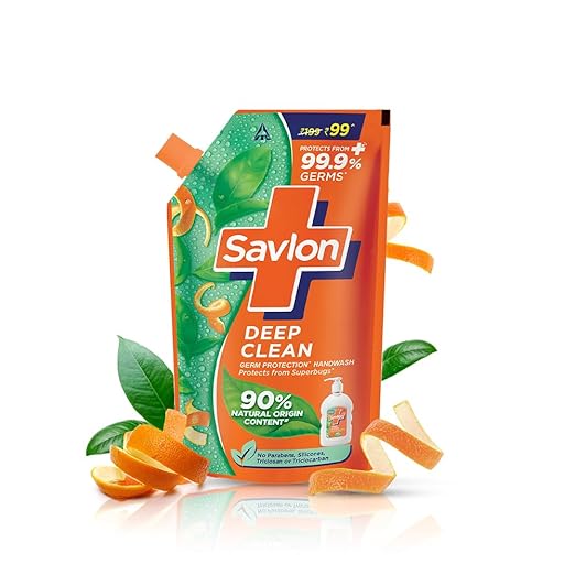 Savlon Deep Clean Germ Protection Liquid Handwash Refill Pouch, 625 ml ...