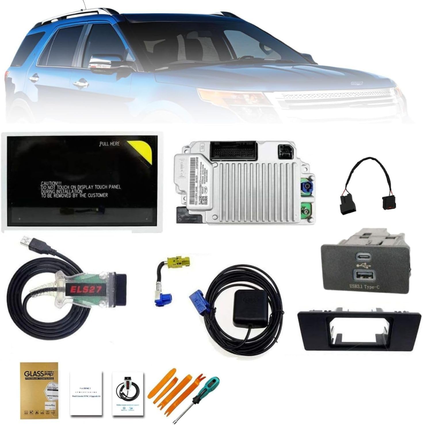 Amazon.com: SYNC 2 to SYNC 3 Upgrade Kit 3.4 for Ford Touch MFT NAVI ...
