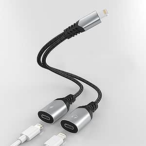 Amazon.com: Opluz Dual Lightning Splitter, 2 in 1 Headphone and Charger ...