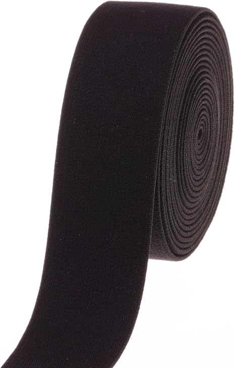 Amazon.com: Cotowin 1 1/4 inch Black Plush Elastic,Soft Comfortable ...