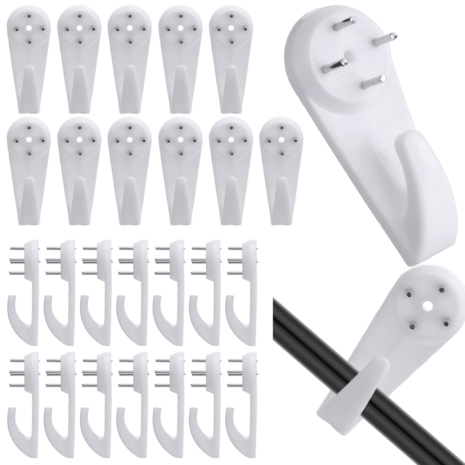 Amazon.com: Barydat 100 Pcs Christmas String Light Hooks Fairy Light ...