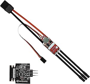 Amazon.com: SEQURE 70A Brushless ESC 2-6S Lipo, RC Motor Electric Speed Controller 128KHz, ESC ...