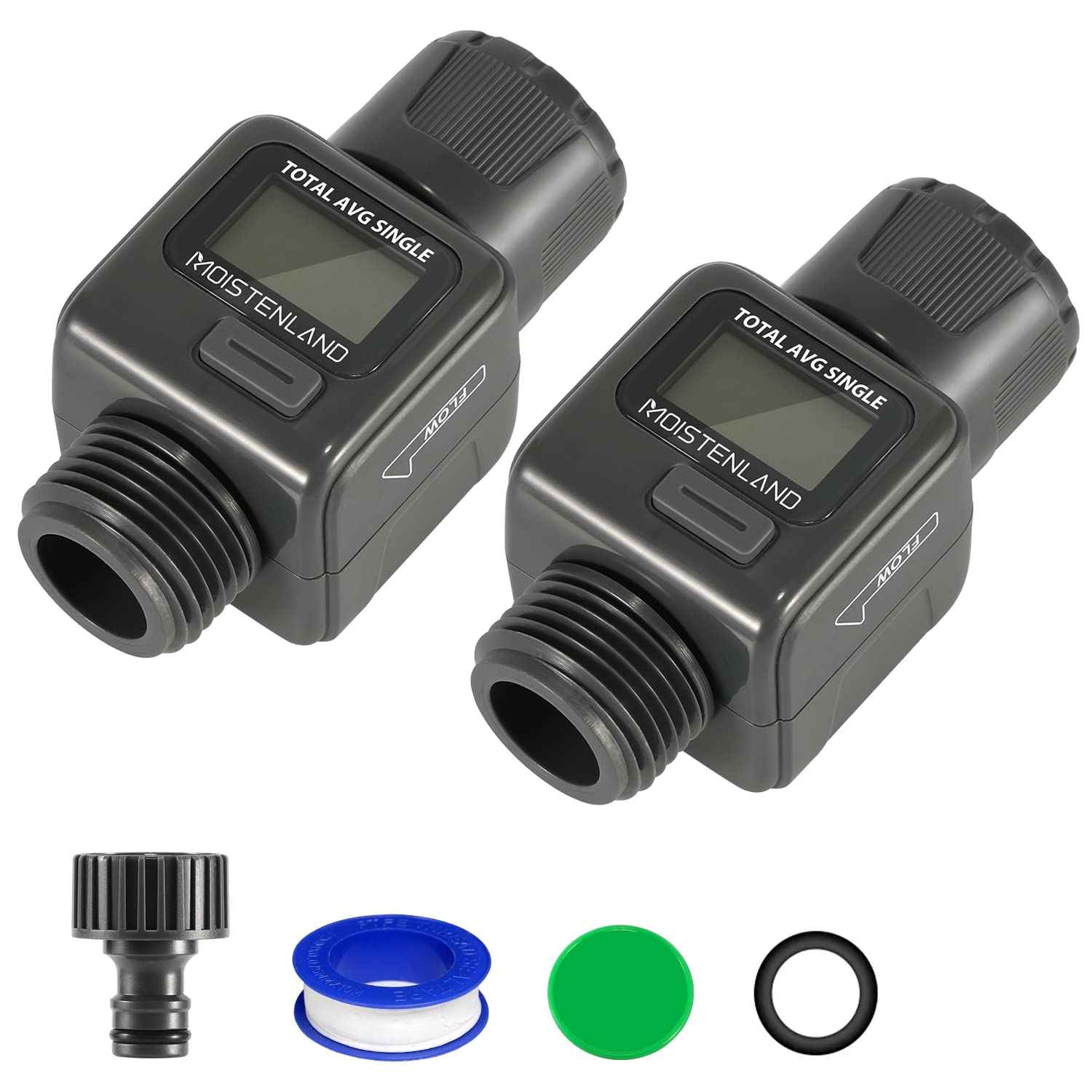 Snapklik.com : Moistenland Hose Water Flow Meter, Standard 3/4" Hose ...