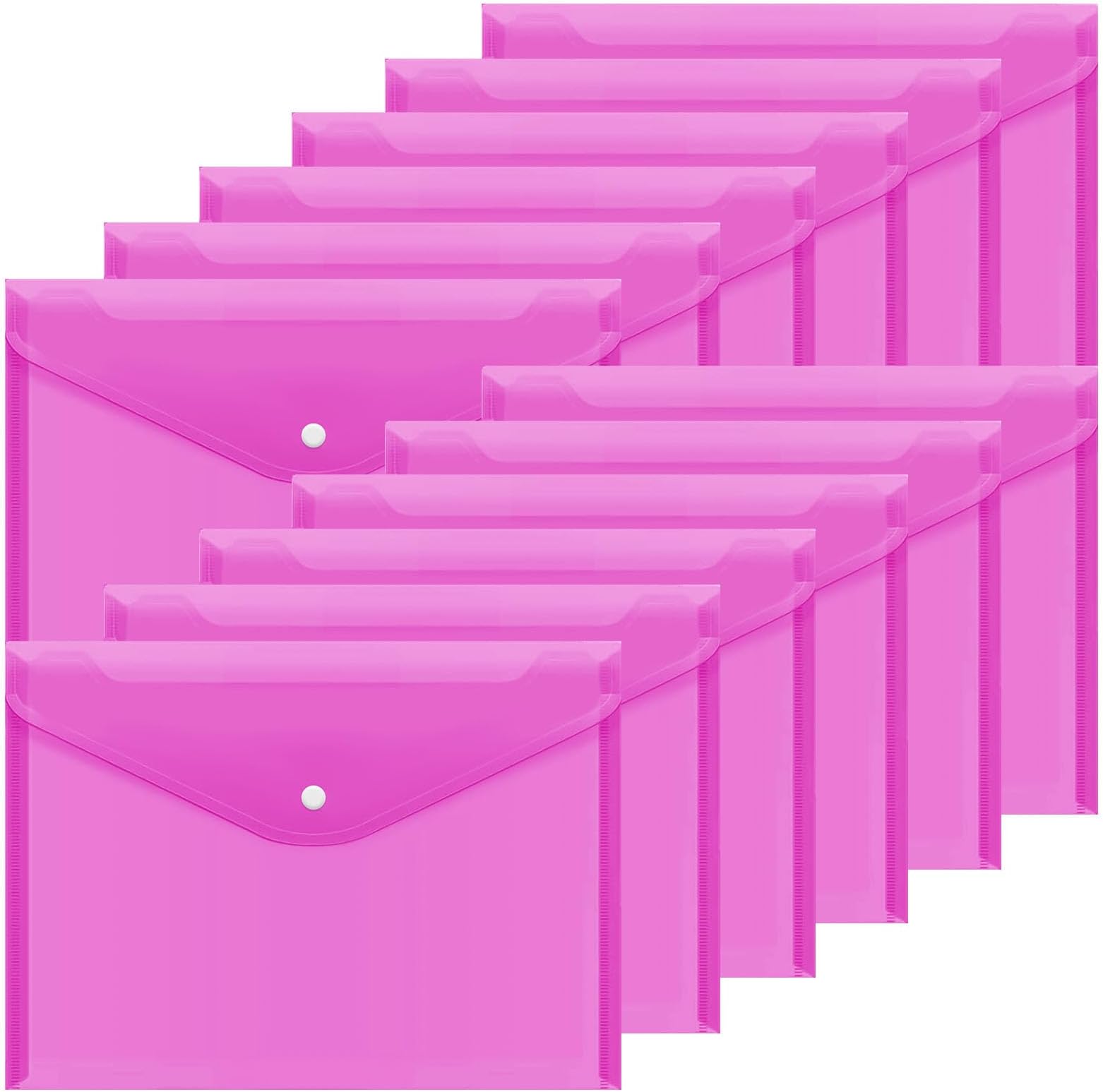 A4 Plastic Wallets Folder - 12Pcs Clear Document Folders Transparent ...